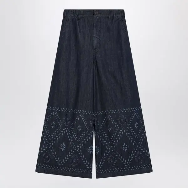 Max Mara Wide-leg Jeans In Dark Wash - Blue