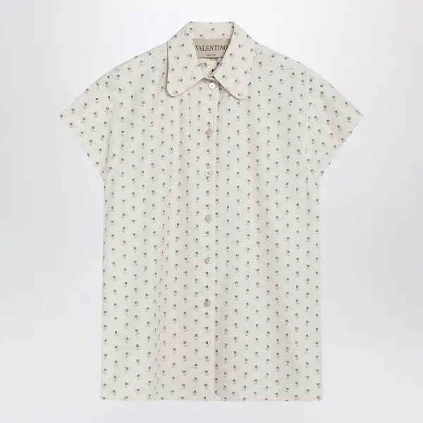Valentino Garavani Short-sleeved Floral Shirt - Beige