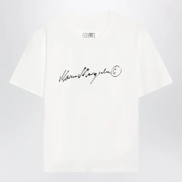 MAISON MARGIELA Logo-print Mini T-shirt - White