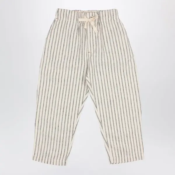 BUHO Striped Linen Blend Trousers