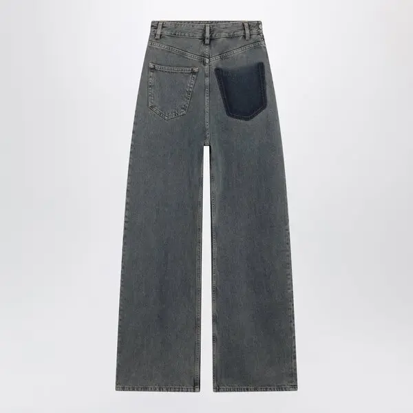 MAISON MARGIELA Wide-leg Patchwork Jeans - Grey