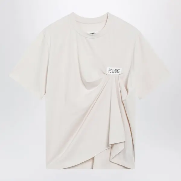 MAISON MARGIELA Mini Logo Patch Draped T-shirt