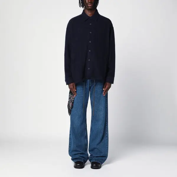 Destin Wool Overshirt With Graphic Print