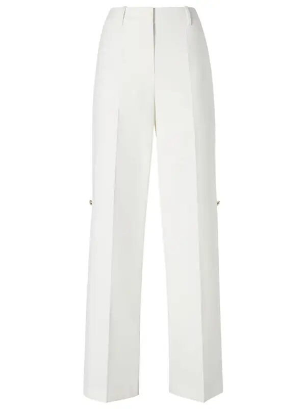 Fendi Cotton Ski Trousers With Waist Belt Loops And Concealed Zip