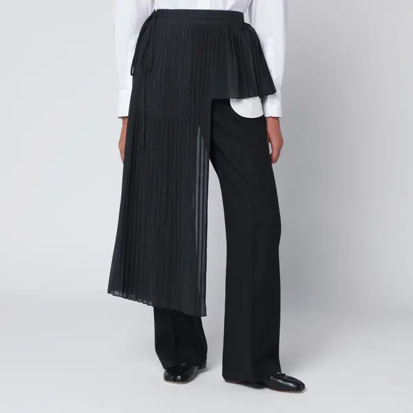 MKDT STUDIO Gray Pleated Mini Half-skirt