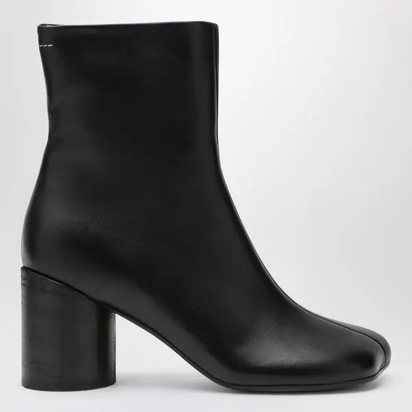 MAISON MARGIELA Tabi Mini Ankle Boots In Nappa Leather - Black