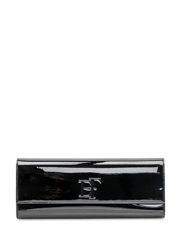 Elisabetta Franchi Logo-trim Mini Rectangular Clutch - Nero