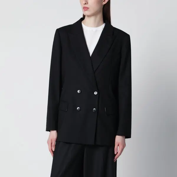 VITOVI Double-breasted Silk Blazer Jacket