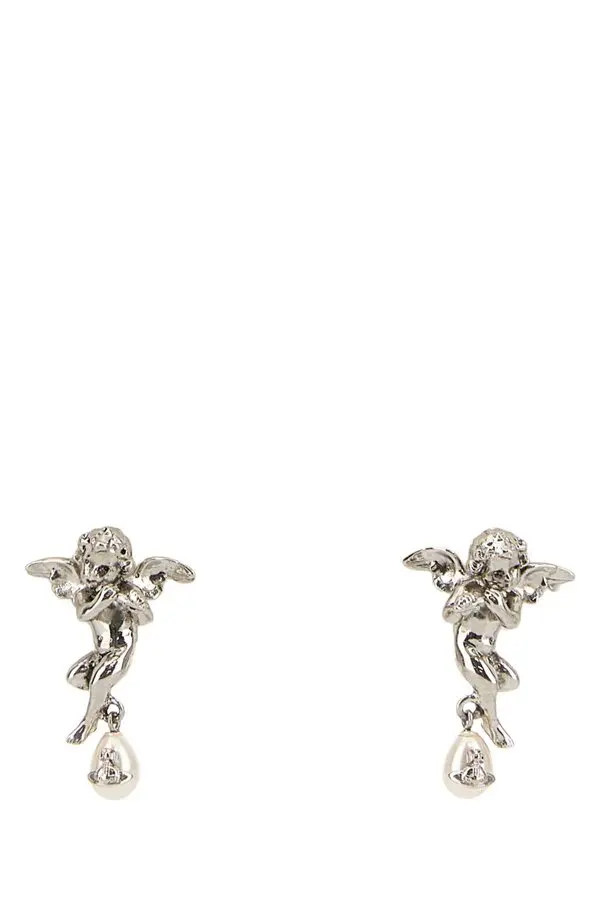 VIVIENNE WESTWOOD Putti Mini -tone Metal Earrings - Silver