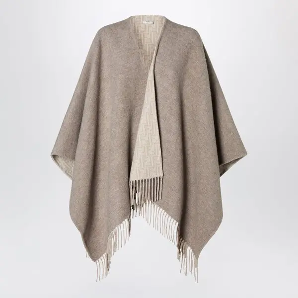 Fendi Ff Wool & Cashmere Poncho