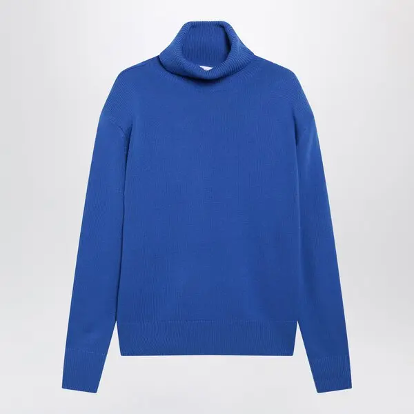 THE FRANKIE SHOP Merino Wool Turtleneck Sweater - Blue