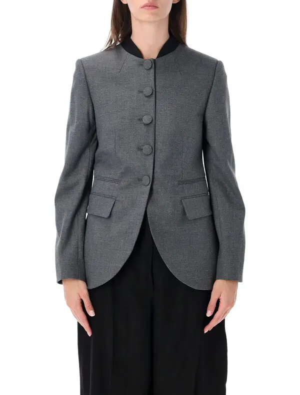 BY MALENE BIRGER Tailored Collarless Blazer Jacket