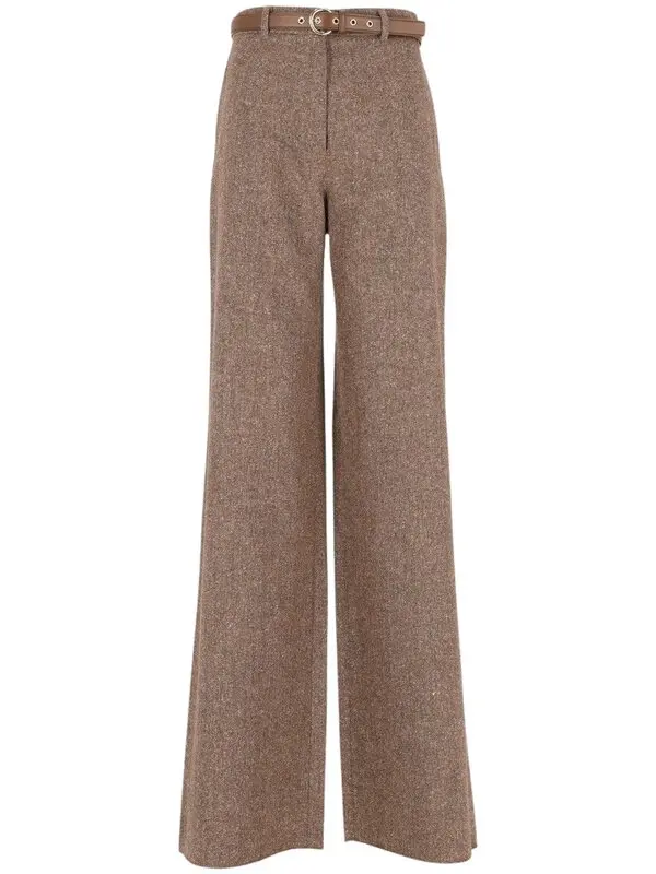 Max Mara Gioia Wide-leg Virgin Wool Trousers - Beige
