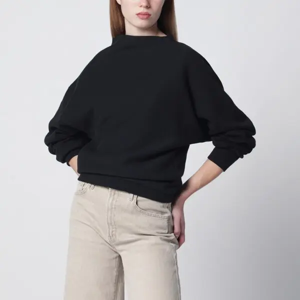 6397 Draped Mini Sweatshirt - Black