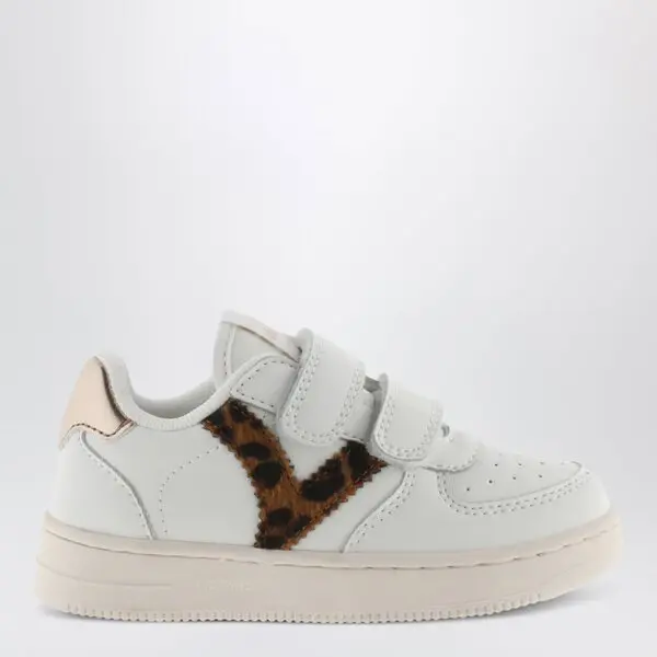 Victoria Beckham Tiempo Leather-effect Mini Sneakers With V Logo - Multicolor