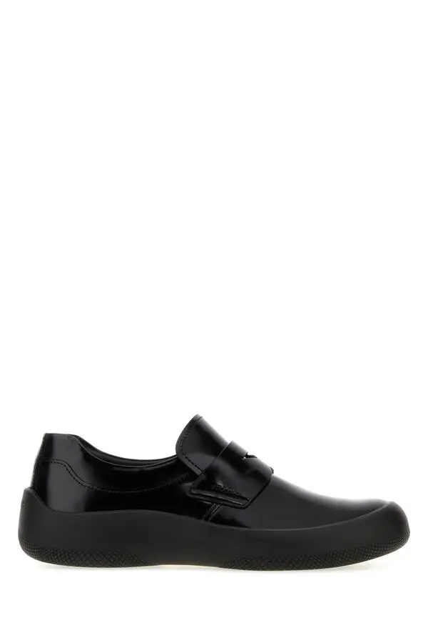 Prada Leather Lace-up Loafers