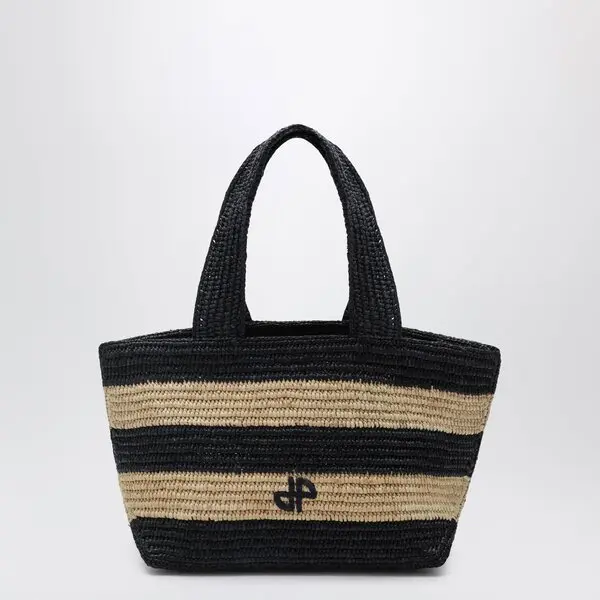 PATOU Trapeze Mini Raffia Shopping Bag