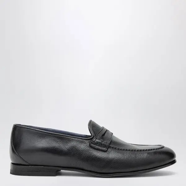 STURLINI Savio Navy Leather Loafers