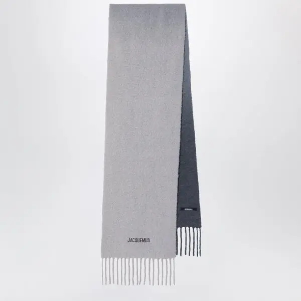 Jacquemus Moisson Gradient Alpaca Wool Scarf With Embroidered Logo
