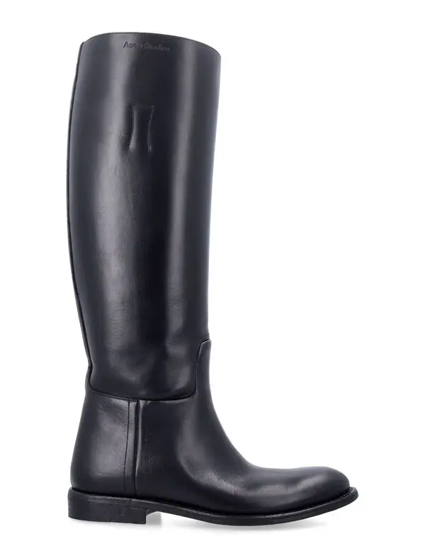 Acne Studios Leather Knee-high Riding Boots