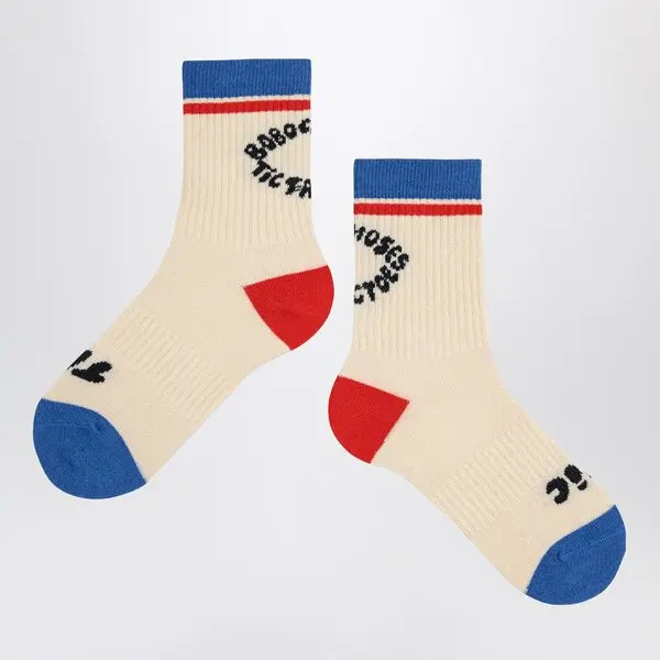 BOBO CHOSES Mini Crew Socks With Bold Colorblock Stripes - Multicolor