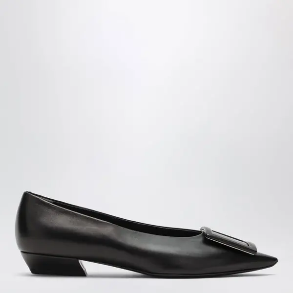 ROGER VIVIER Gommettine Mini Ballerina Flats In Leather - Black