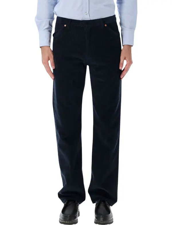 FORTELA Straight-leg Corduroy Trousers - Blue
