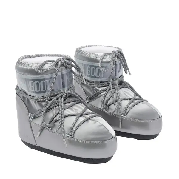 Moon Boot Icon Low Glance Booties - Silver