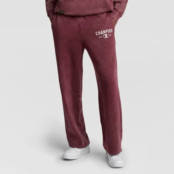 Champion Mineral Wash Open Hem Pant - Cabernet