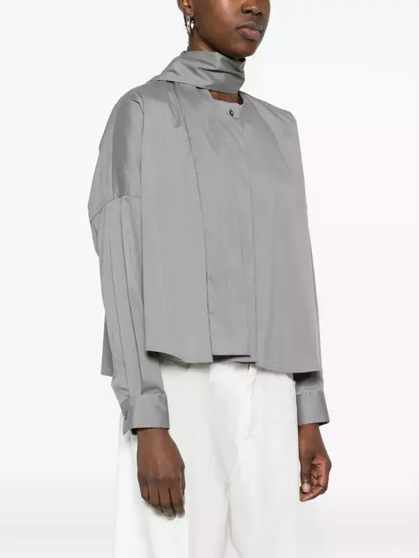 LE SARTE PETTEGOLE Scarf-detail Panelled Shirt
