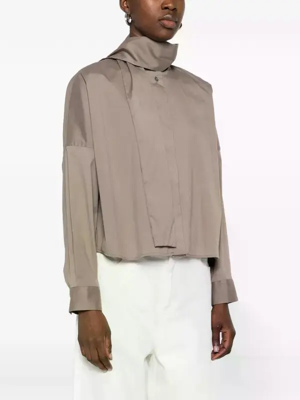 LE SARTE PETTEGOLE High-neck Panelled Shirt