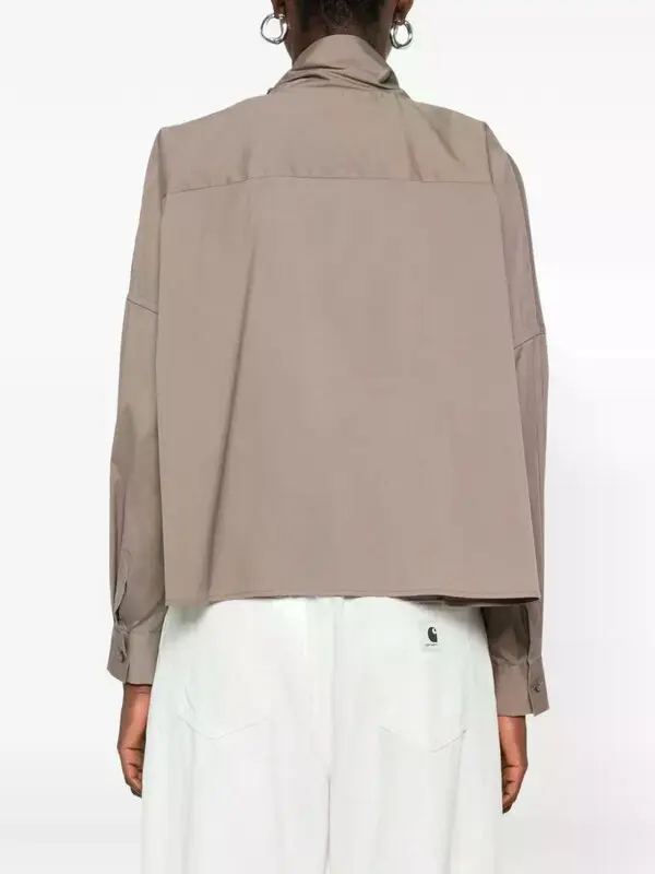 LE SARTE PETTEGOLE High-neck Panelled Shirt