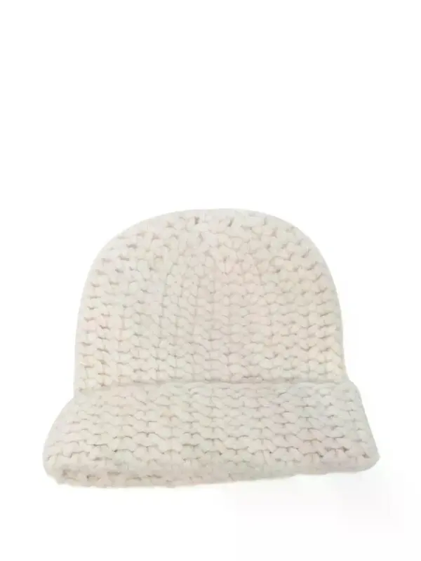 LISKA Chunky-knit Cashmere Beanie Hat - Neutrals