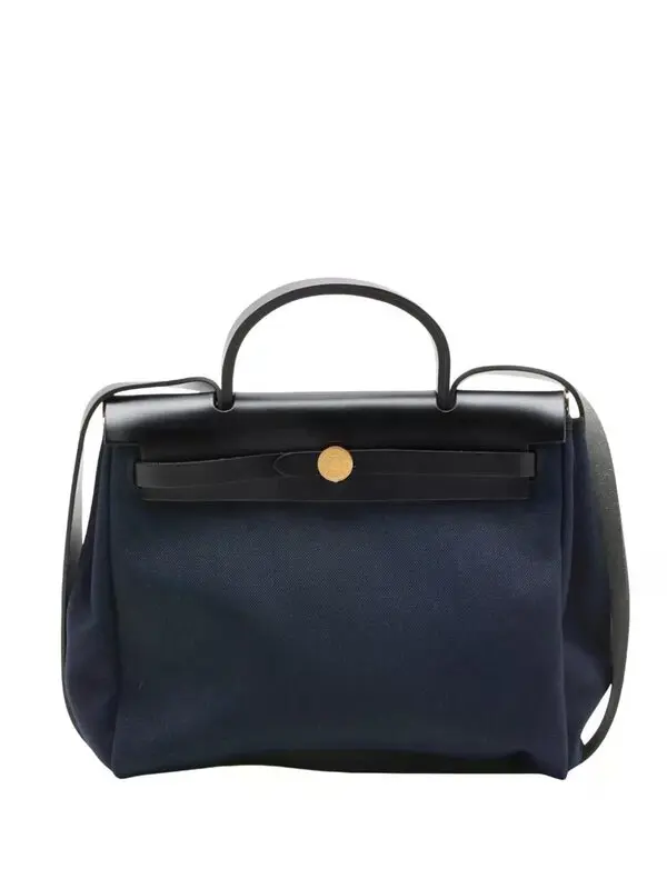 Hermès 2021 Toile Herbag Zip 31 Satchel - Blue