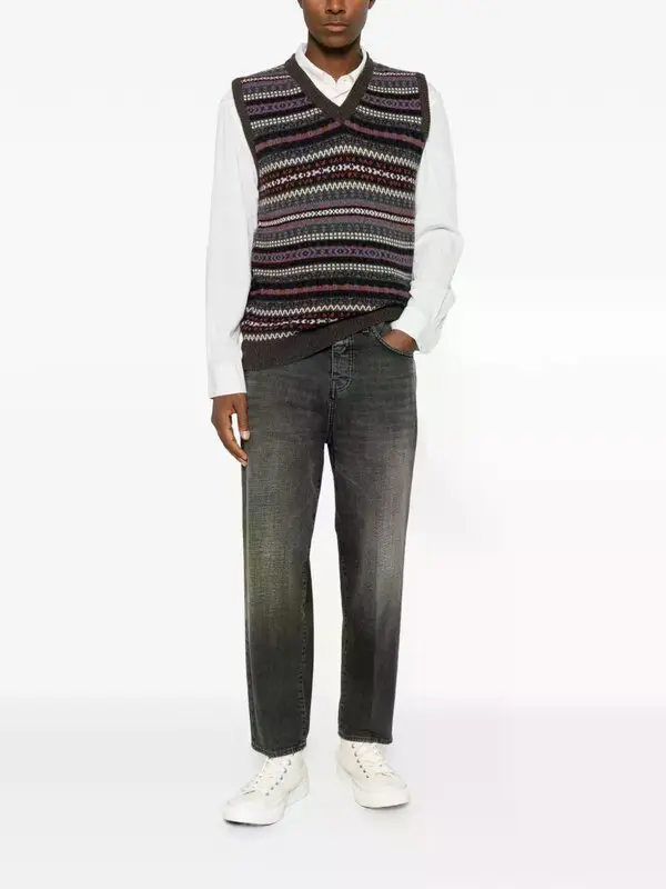 IN THE BOX Fair Isle V-neck Sweater Vest