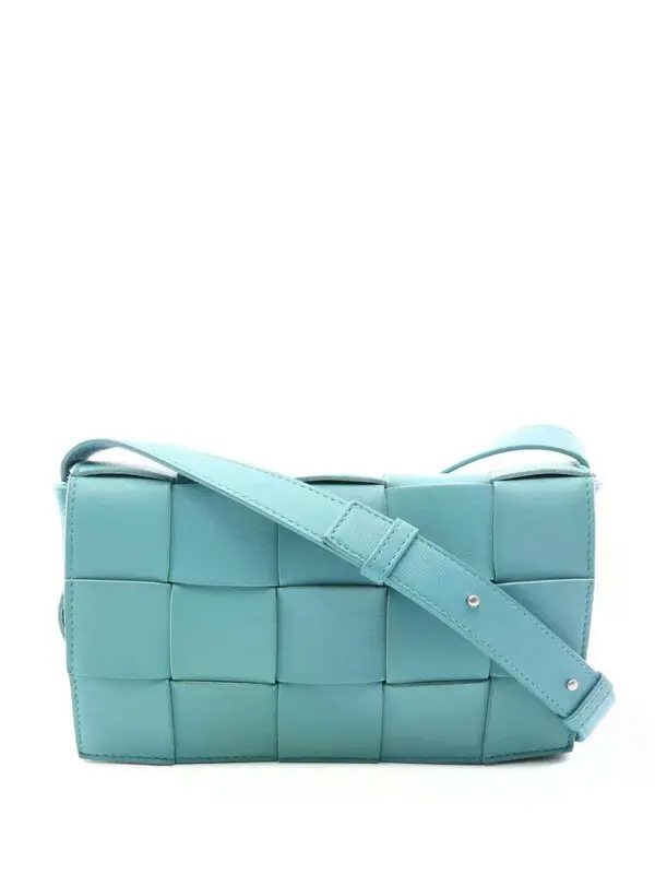 Bottega Veneta 2012-2026 Nappa Intrecciato Cassette Crossbody Bag - Blue