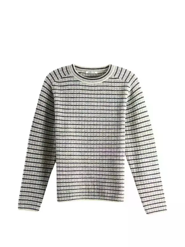 Auralee Striped Ribbed-knit Sweater - Grey