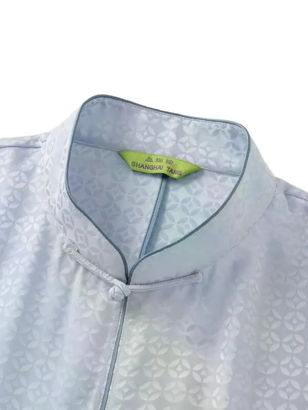Shanghai Tang Coin-jacquard Silk Pajamas