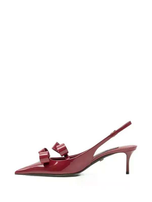 Dolce & Gabbana Bow-detail Slingback Pumps - Red