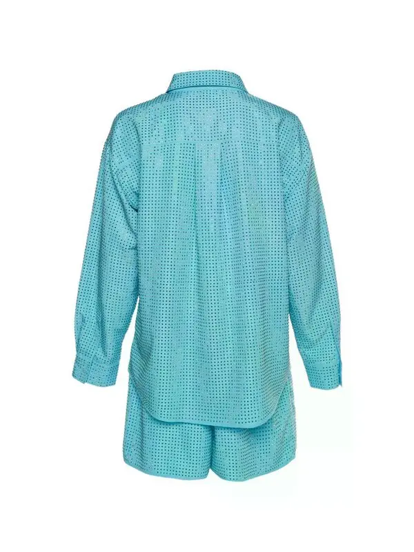 SELF-PORTRAIT Hotfix Oversized Shirt And Shorts Set