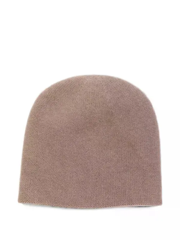 LISKA Fine-knit Beanie Hat - Neutrals