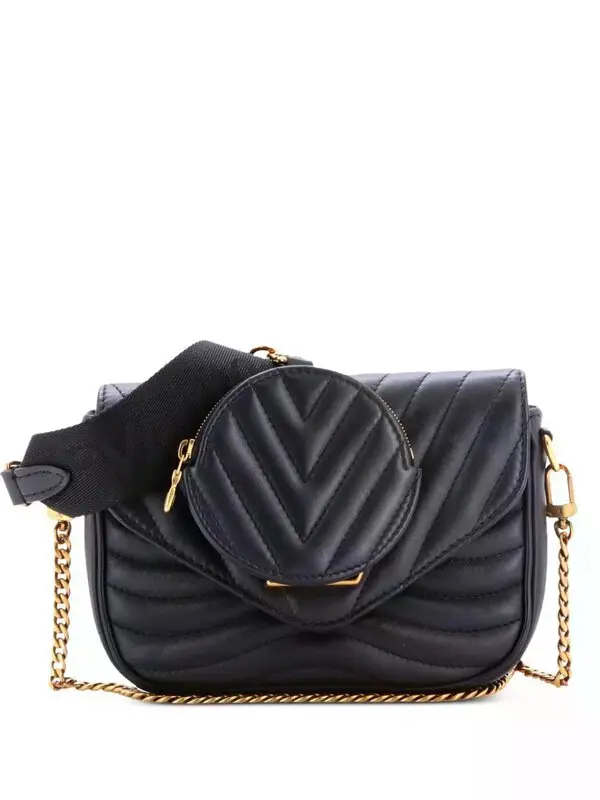 LOUIS VUITTON New Wave Multi Pochette Quilted Leather Crossbody Bag - Black