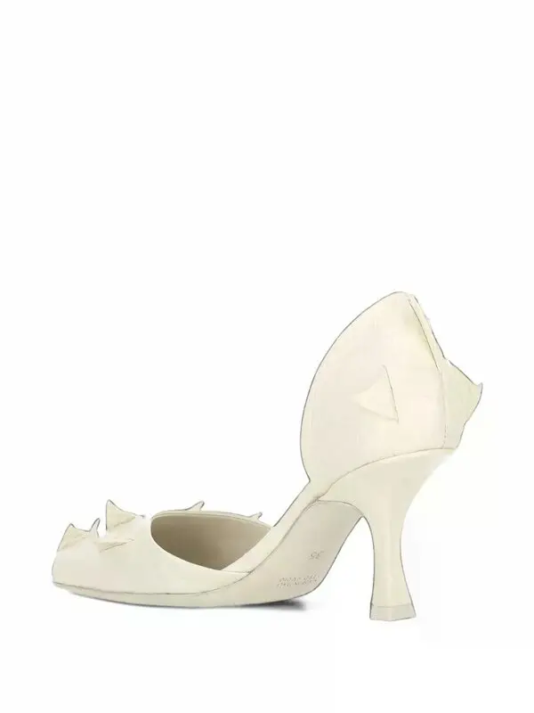 THE EROSE Croc-effect Pointed-toe Pumps