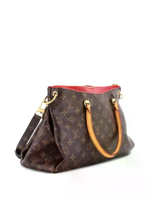 LOUIS VUITTON Pallas Tote Monogram Canvas With Leather Shoulder Bag