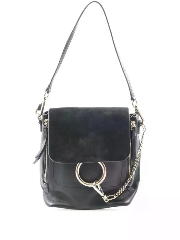Chloé 2012-2026 Mini Calfskin And Suede Faye Backpack - Black