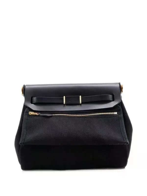 Hermès Herbag Zip Toile And Leather 20 Shoulder Bag