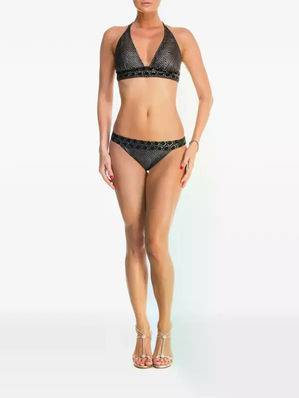 GOTTEX Embellished Halterneck Bikini Set - Grey