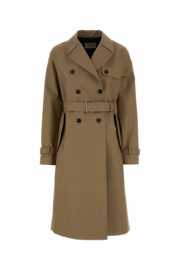Fendi Beige Jacquard Trench Coat