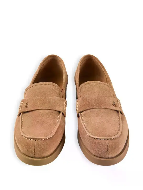 JIMMY CHOO Ivy Calf-suede Loafers