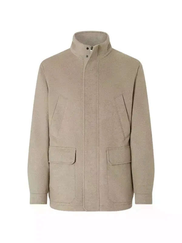 Zegna Light-taupe Mélange Oasi Cashmere Elements Car Coat